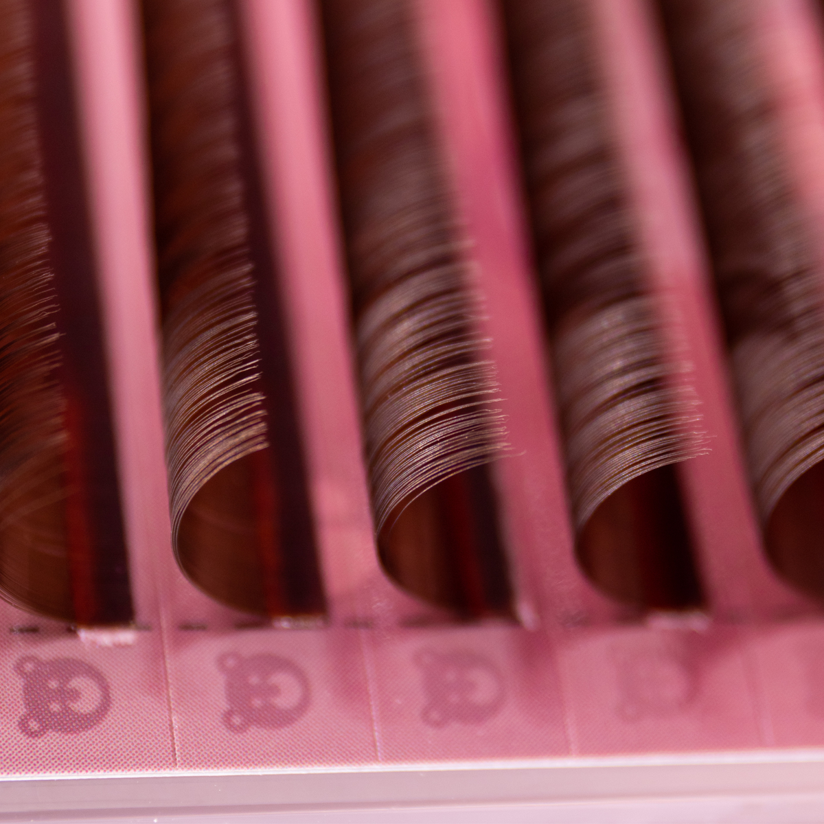 TEDDY LASHES - RUSSIAN BROWN SINGLE LENGTH TRAYS – PHAT LASH UK